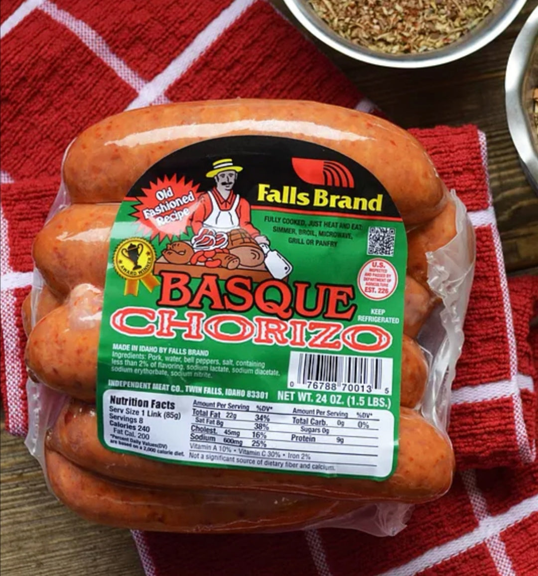 US Falls Brand Basque Chorizos (85gx8) – Loi Chan Frozen Meat Co.